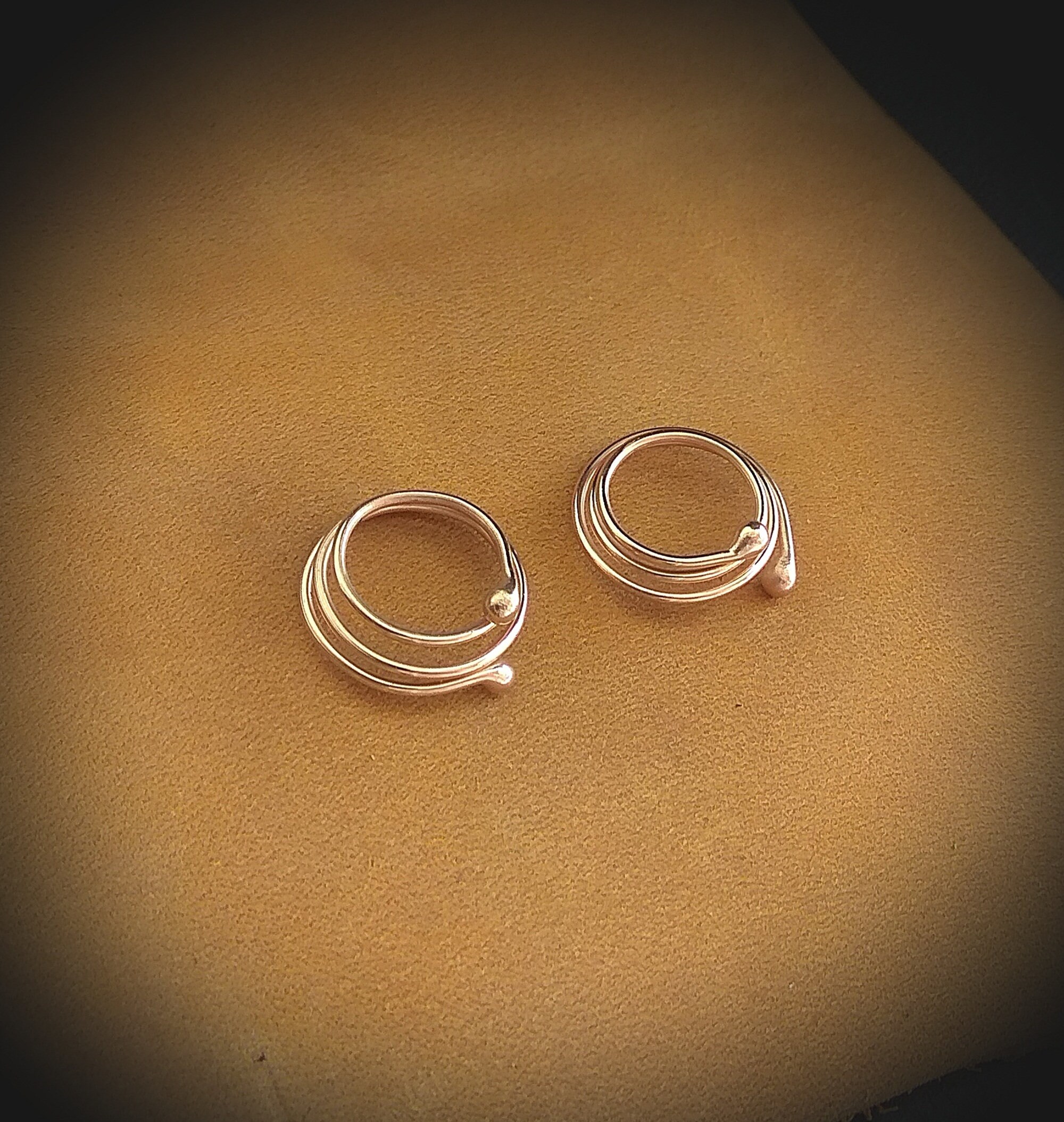 Vergoldete Nippel Ringe Spiral Efake Piercing 14 Karat vergoldet Kreis ...