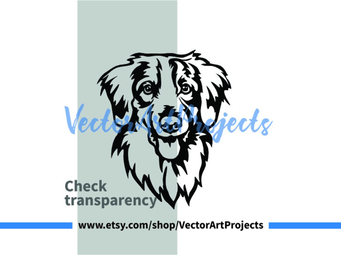 Toller Dog Svg Clip Art Portrait Nova Scotia Duck Tolling - Etsy
