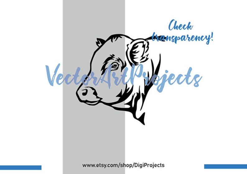 Simmental Bull Svg Cattle Head Vector Graphic Art Cow | Etsy