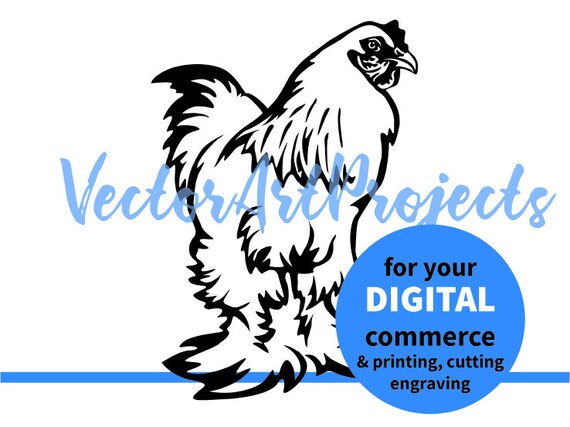 Brahma Chicken Rooster Svg Clip Art Poultry Vector Graphic | Etsy