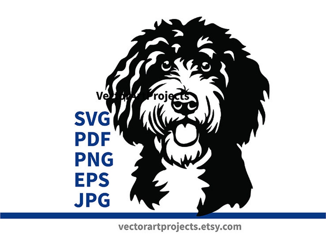 Sheepadoodle Face Svg Clip Art Digital Cuttable Design, Dog Vector ...