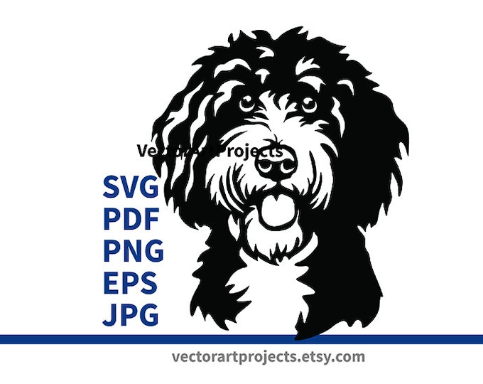 Sheepadoodle Sublimation PNG, Doodle Dog Portrait, Sheepa Doodle PNG ...