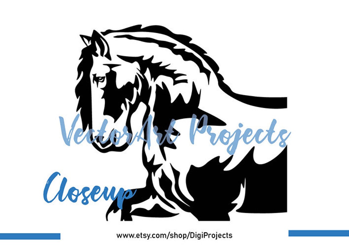 Shire Horse Svg Draft Horse Vector Graphic Art Horse Profile Shire ...