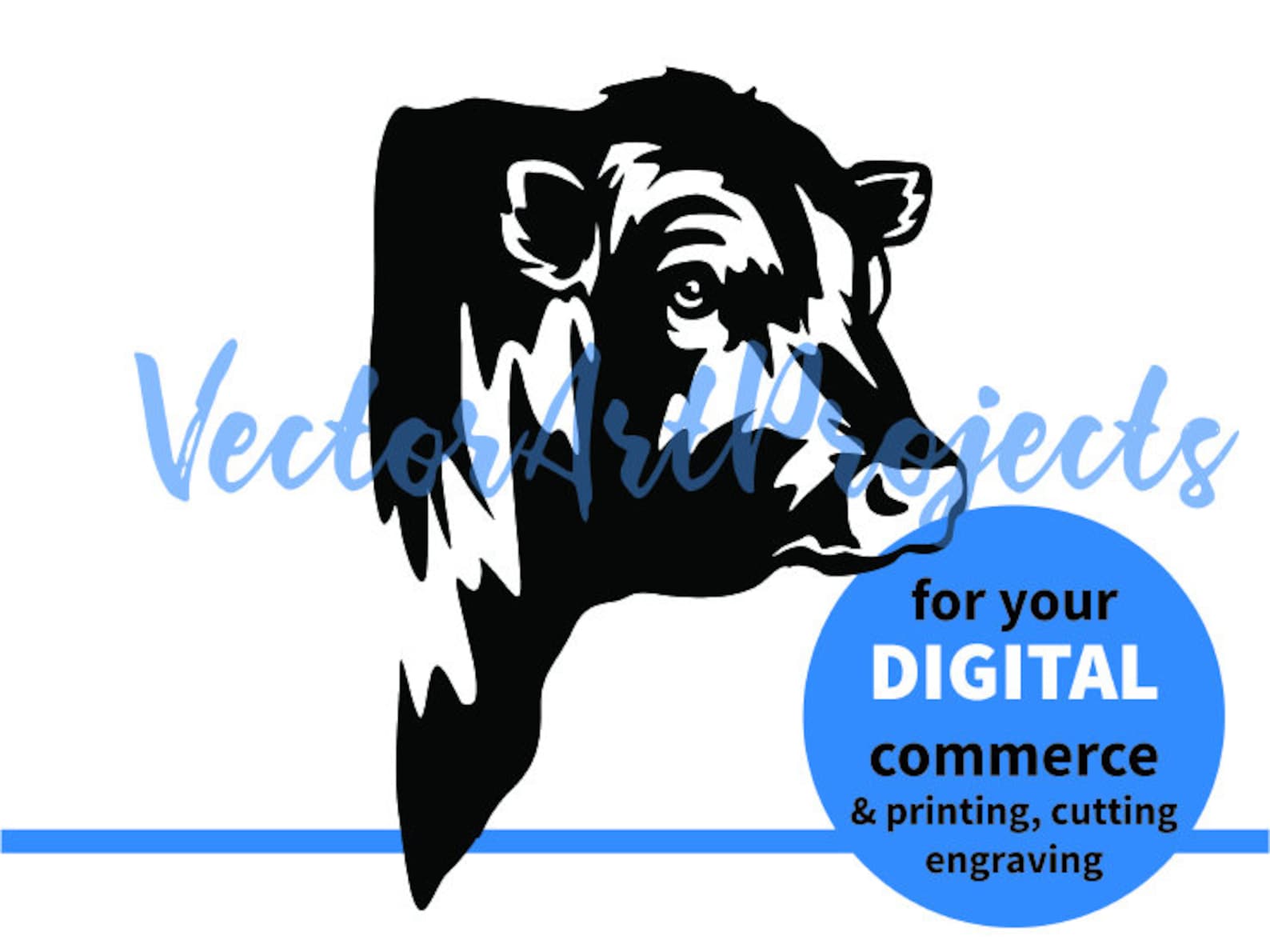 Lowline Angus Bull Svg Vector Graphic Head Portrait Lowline - Etsy