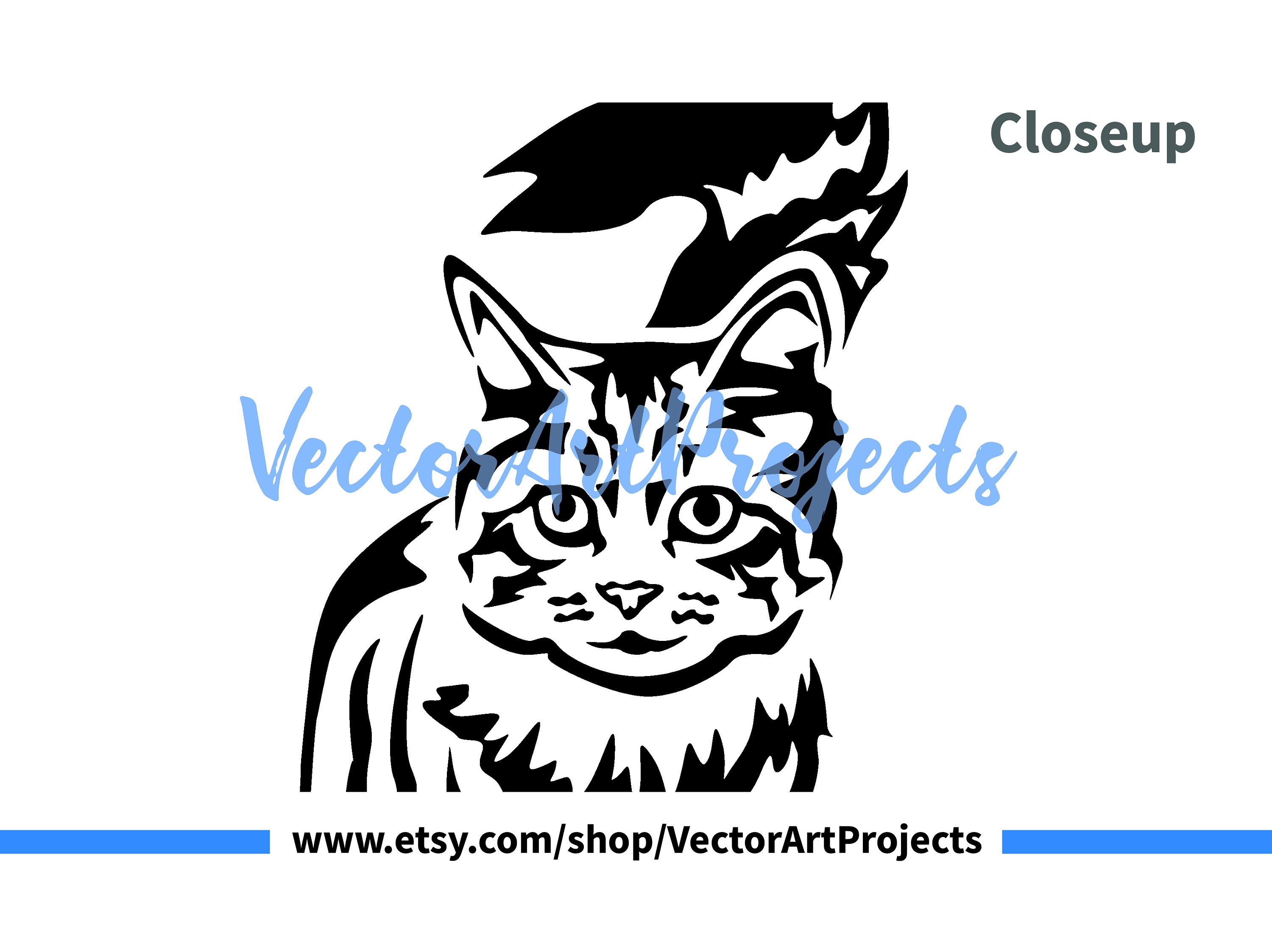 Cute Tabby Cat Svg Clip Art Design Tabby Cat Cut File Vector - Etsy Canada