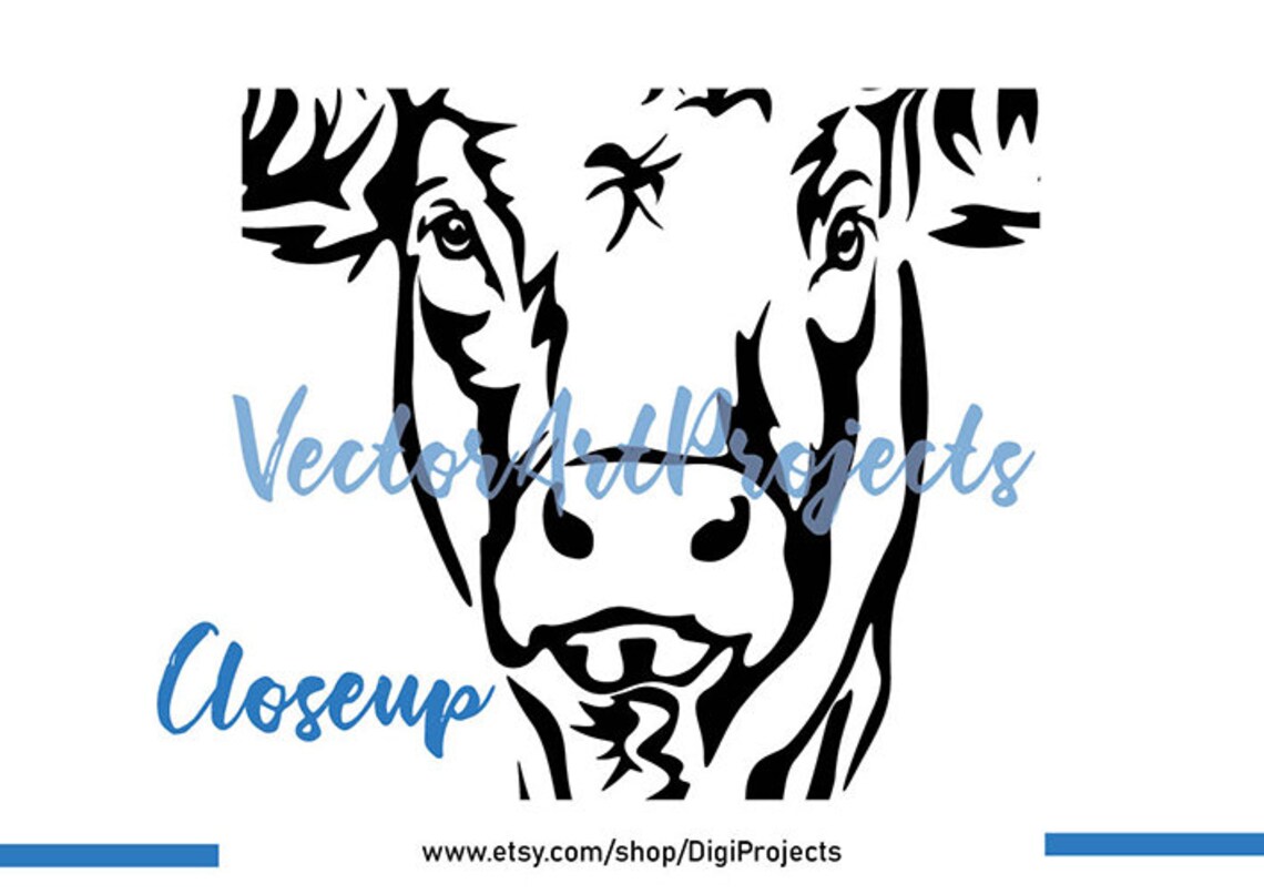 Simmental Cow Svg Portrait Clipart Cut File Simmental Cattle | Etsy