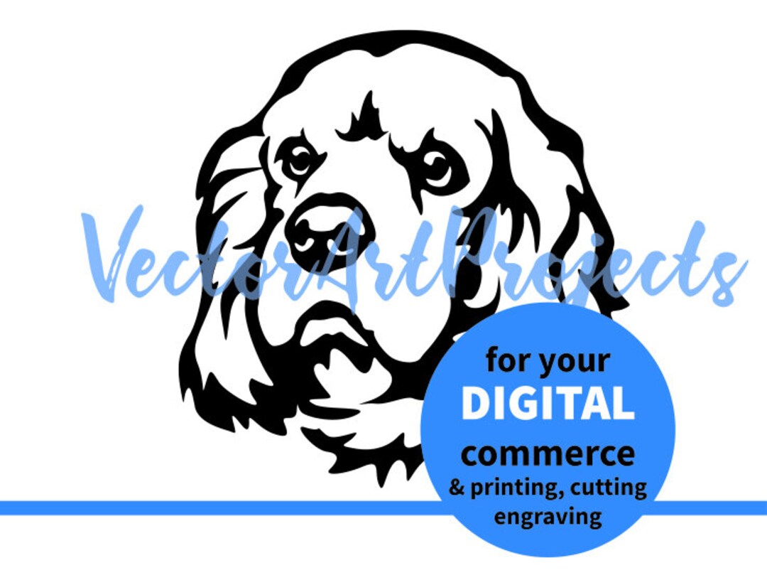 American Cocker Spaniel Dog Face Svg Clip Art Cocker Vector - Etsy