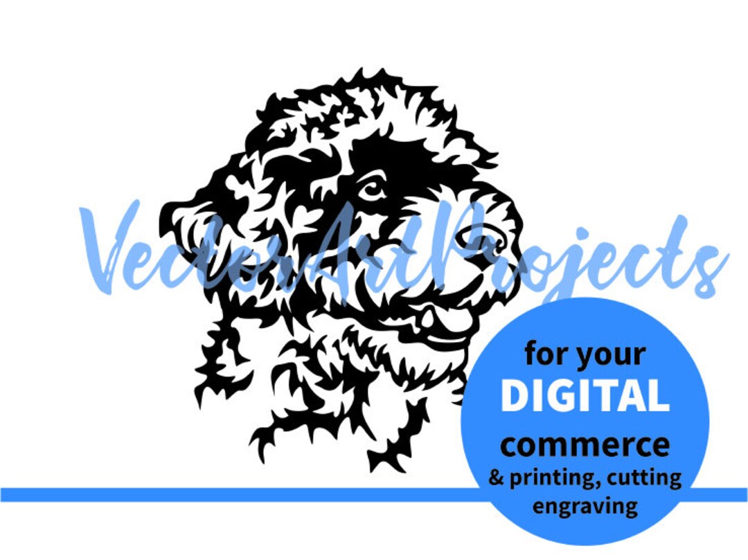 Lagotto Romagnolo Dog Face Svg Vector Graphic Cuttable Digital ...