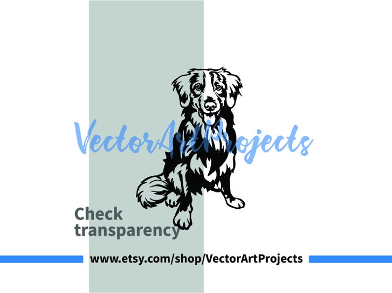Sitting Toller Dog Svg Digital Vector Face Design Toller - Etsy