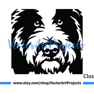 Sheepadoodle Face Svg Clip Art Digital Cuttable Design, Dog Vector ...