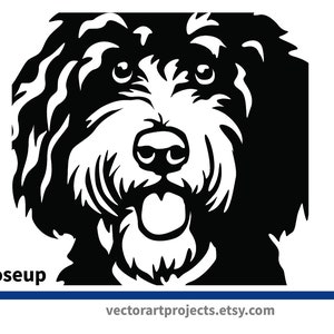 Sheepadoodle Face Svg Clip Art Digital Cuttable Design, Dog Vector ...