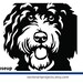 Sheepadoodle Face Svg Clip Art Digital Cuttable Design, Dog Vector ...