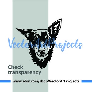 Australian Kelpie Dog Svg Vector Graphic Art, Kelpie Digital Design - Etsy