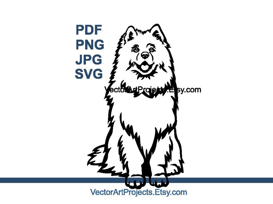 Samoyed Svg Vector Graphic Cuttable File Sitting Samoyed Clip Art ...