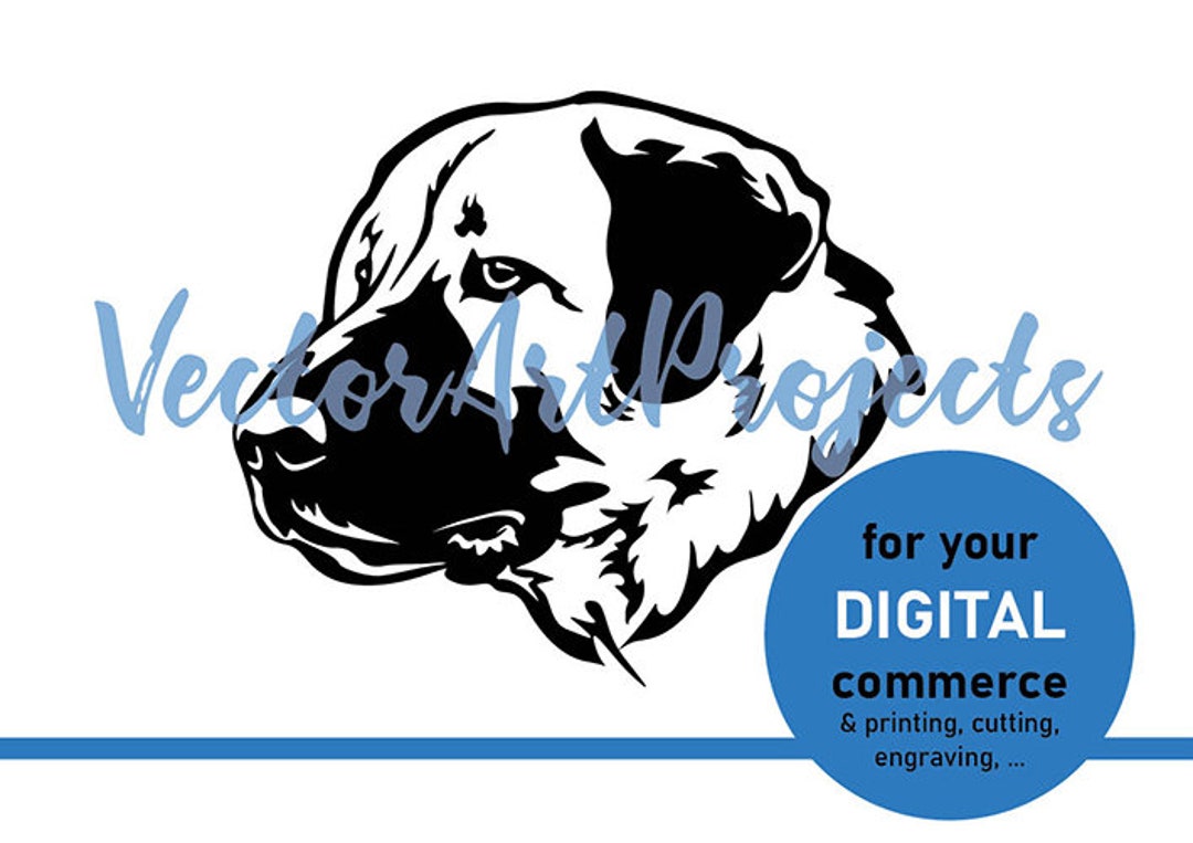 Kangal Dog Svg Clipart Vector Graphic Art, Anatolian Shepherd Cut File ...