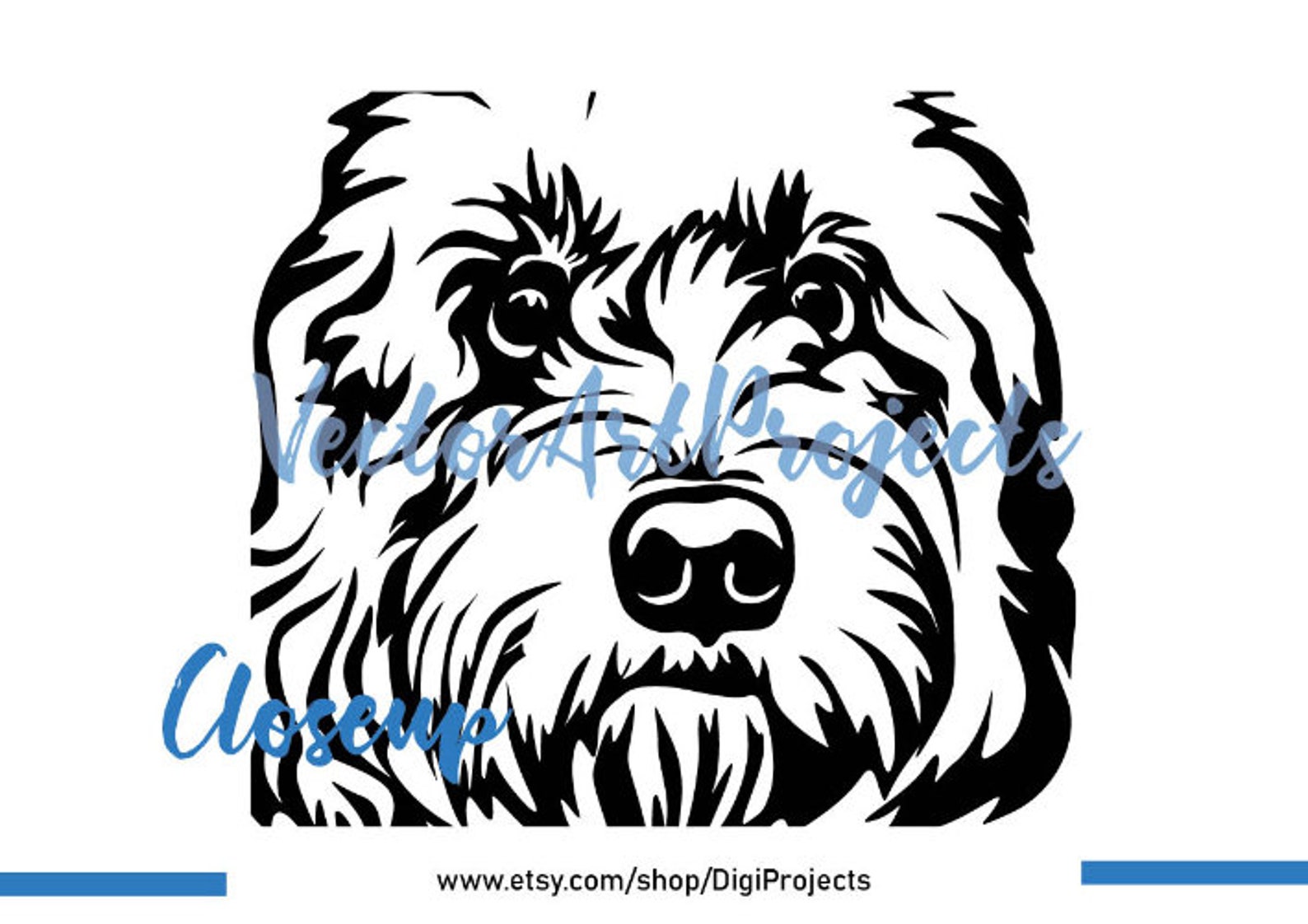 Cockapoo Svg Vector Art Dog Head Portrait Cockapoo Clip Art | Etsy UK