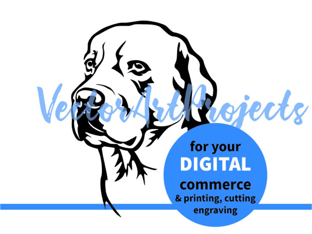 Labrador Retriever Svg Face Clip Art, Lab Cut File Vector Graphic Art ...