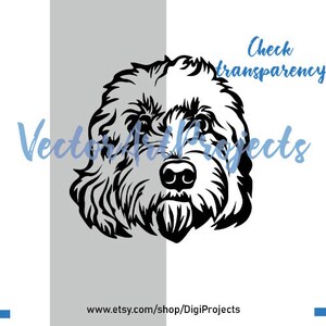 Cockapoo Svg Vector Art Dog Head Portrait, Cockapoo Clip Art Cuttable ...