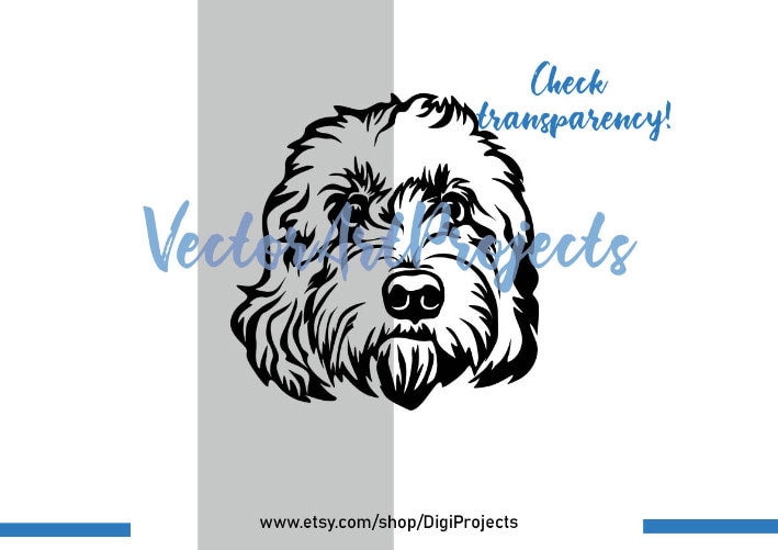 Cockapoo Svg Vector Art Dog Head Portrait Cockapoo Clip Art - Etsy UK