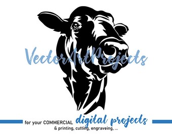 Angus Bull Head Svg | Etsy
