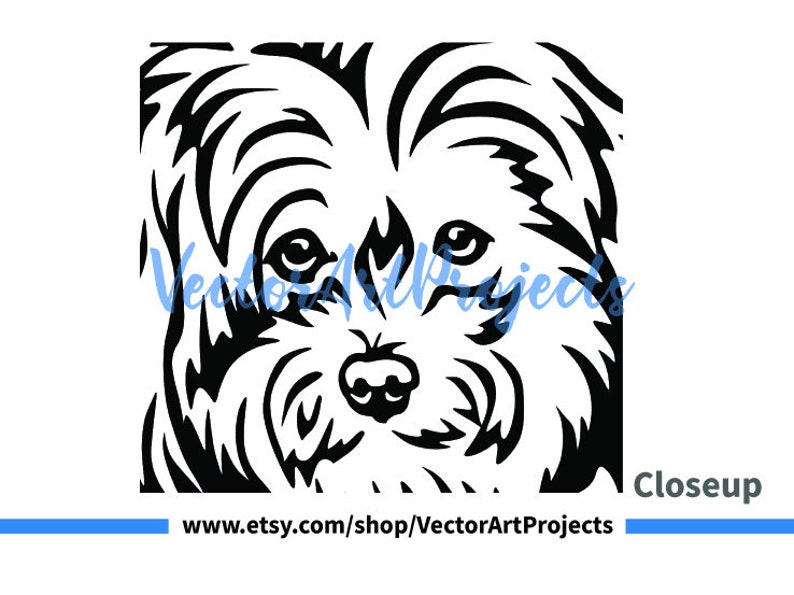 Maltese Dog Svg Face Cuttable Clip Art Design Maltese Vector - Etsy