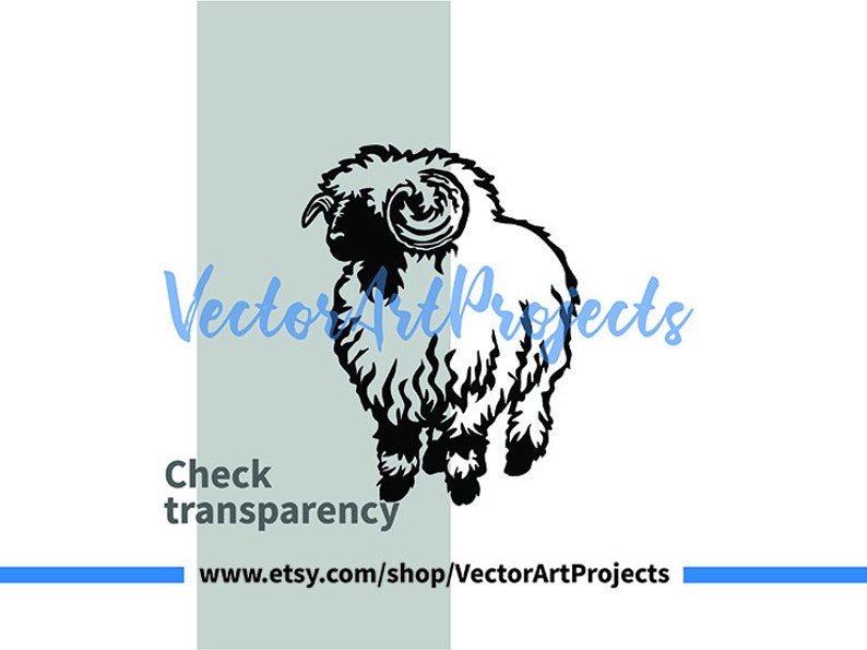 Valais Blacknose Sheep Svg Vector Graphic File, Blacknose Ram Cuttable ...
