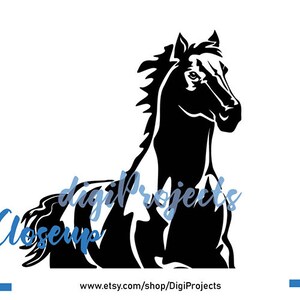 Percheron Horse Svg Running Horse Clipart Vector Graphic Art for Logo ...