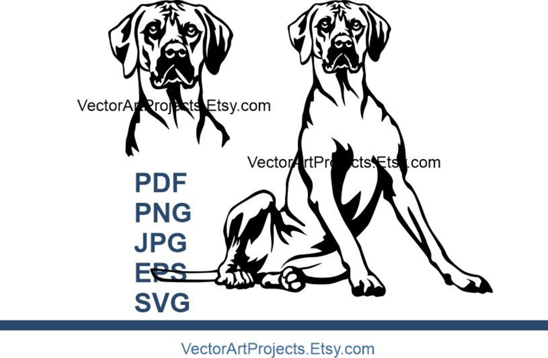 Rhodesian Ridgeback Svg, Sitting Dog Cuttable Clip Art File, Ridgebeack ...