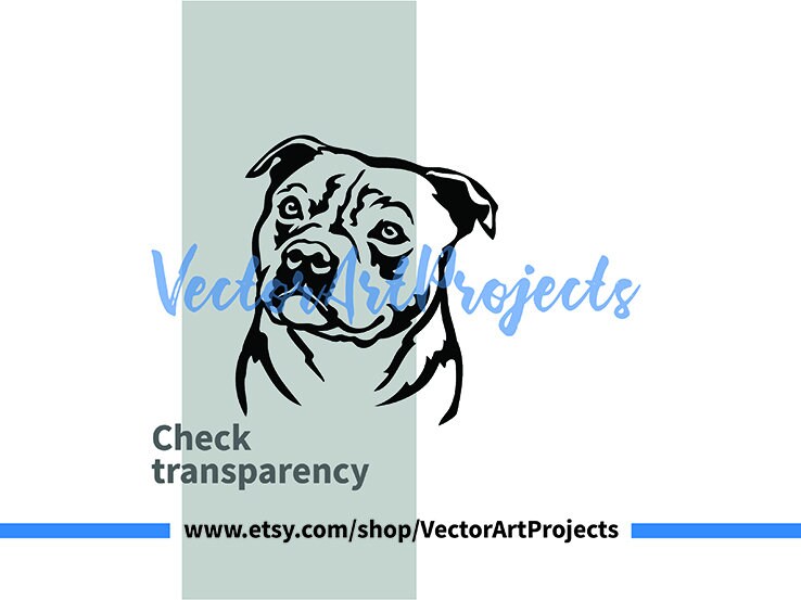Staffordshire Bull Terrier Svg Dog Fead Cut File Staffy - Etsy
