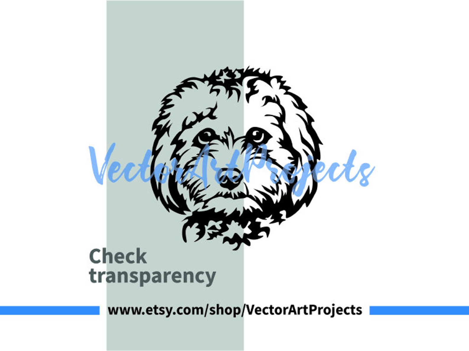 Cavapoo Svg Face Digital Clip Art Illustrtion, Cavapoo Dog Cuttable ...