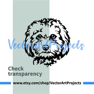 Cavapoo Svg Face Digital Clip Art Illustrtion, Cavapoo Dog Cuttable ...