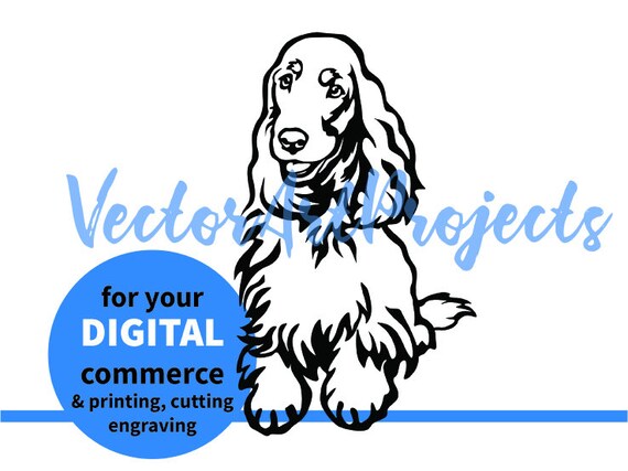 English Cocker Spaniel Svg Dog Face Clipart Cut File Cocker - Etsy