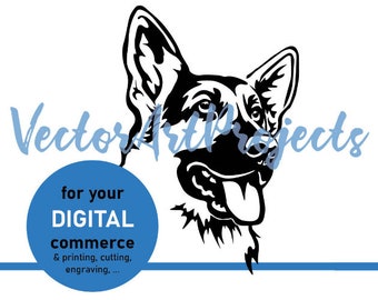 Angry Dog Svg German Shepherd Clipart Cut File Cuttable German Shepherd ...