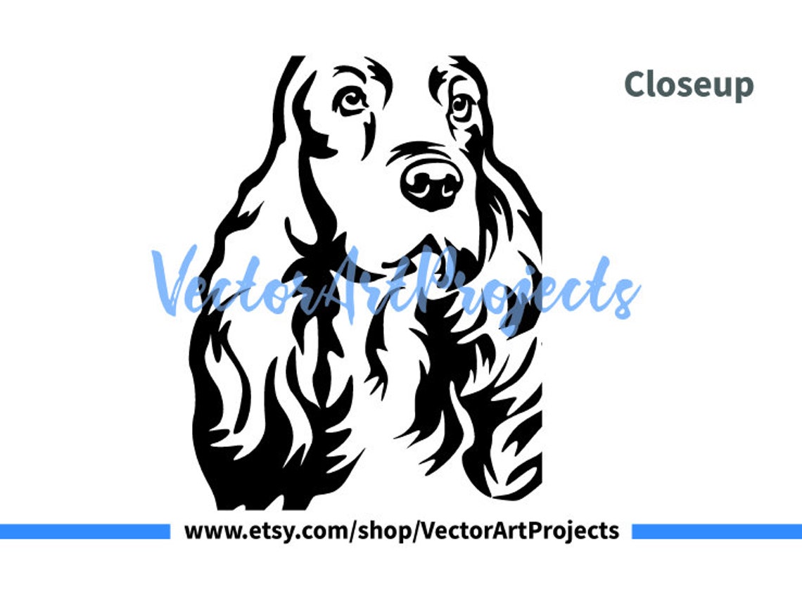 English Cocker Spaniel Dog Svg Clip Art Cocker Vector Graphic - Etsy