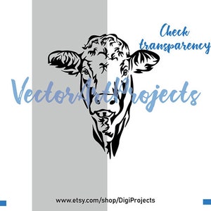 Simmental Cow Svg Portrait Clipart Cut File, Simmental Cattle Cricut ...
