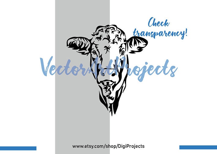 Simmental Cow Svg Portrait Clipart Cut File Simmental Cattle - Etsy