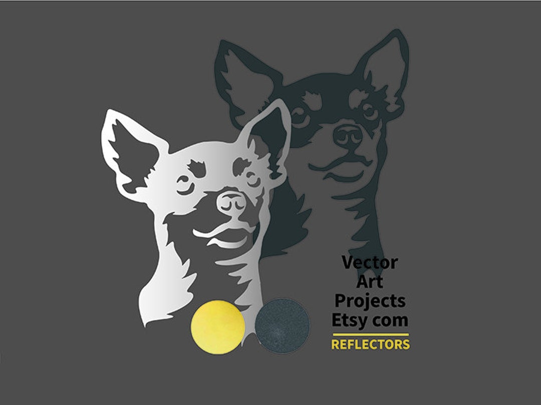 Reflector CHIHUAHUA Dog Heat Transfer Decal Pat Reflective - Etsy