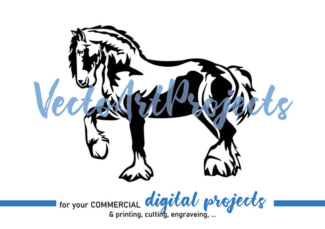 Shire Horse Svg Draft Horse Vector Graphic Art Horse Profile Shire ...