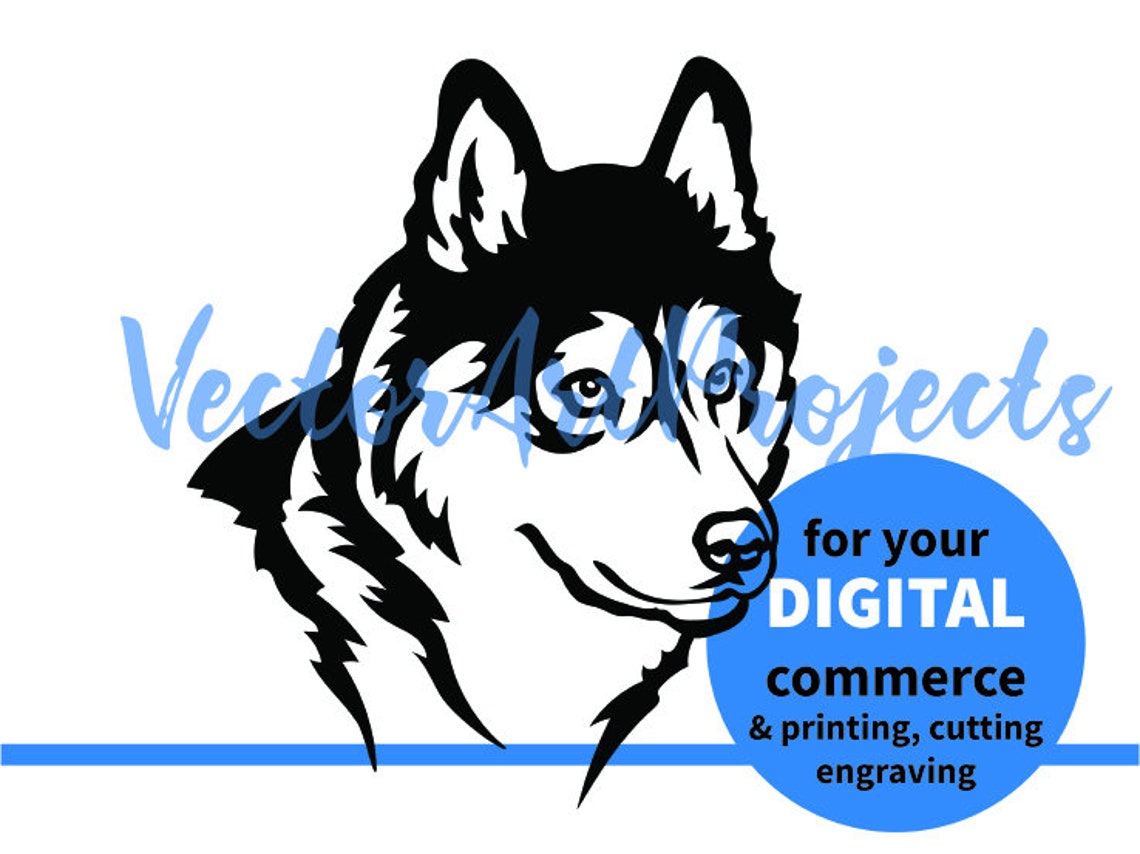 Husky Face Svg Dog Png Clip Art Husky Vector Graphic - Etsy