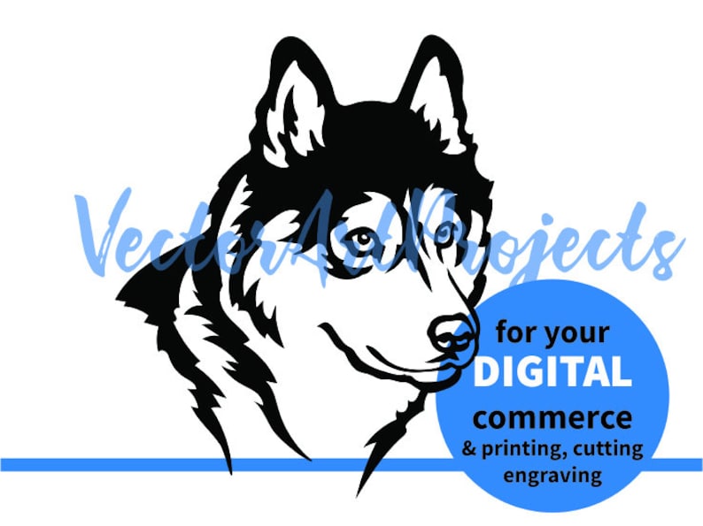 Husky Face Svg Dog Png Clip Art Husky Vector Graphic - Etsy
