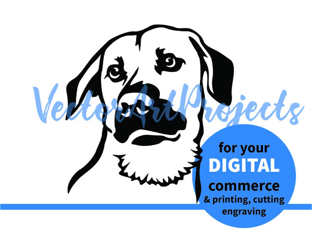 Black Mouth Cur Svg Dog Head Cuttabe Vector Grahic, Black Mouth Cur ...