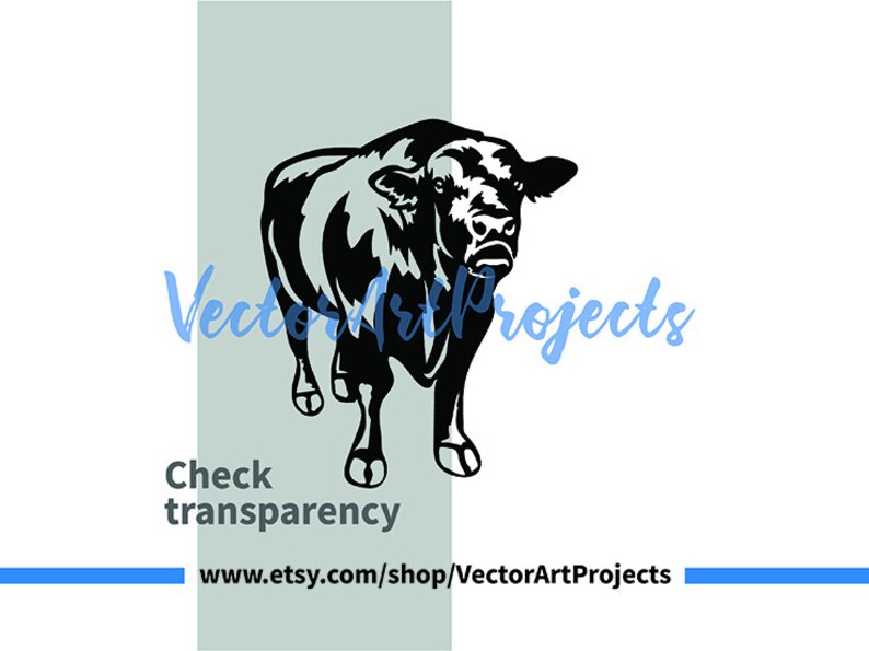 Black Angus Cattle Commercial Svg Angus Bull Vector Graphic - Etsy