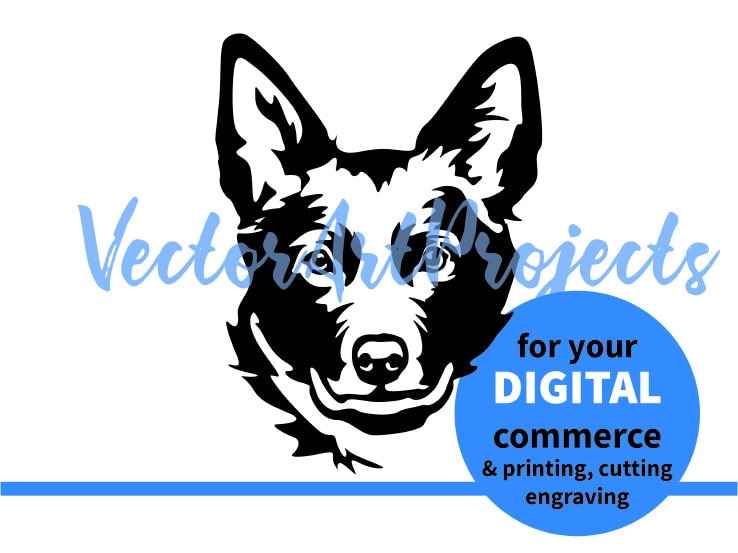 Australian Kelpie Svg Vector Art Illustration Kelpie Clip Art - Etsy ...