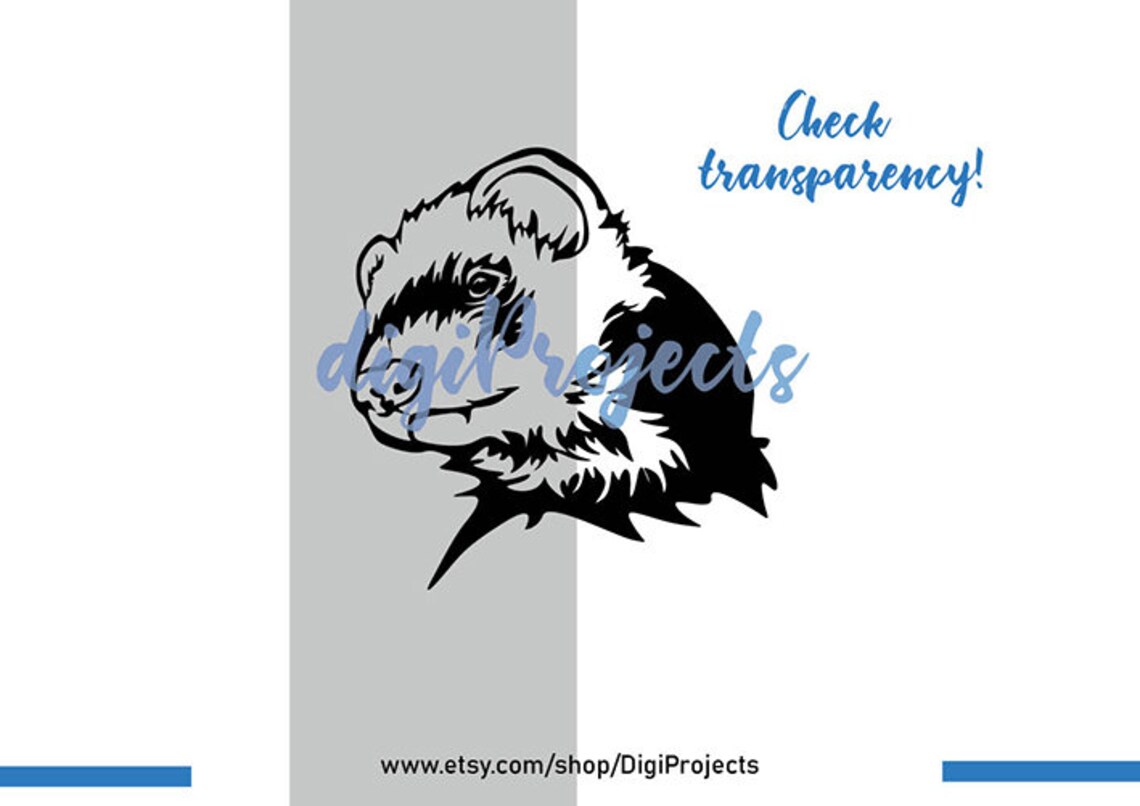 Ferret svg cut file for commercial use Ferret vector graphic | Etsy