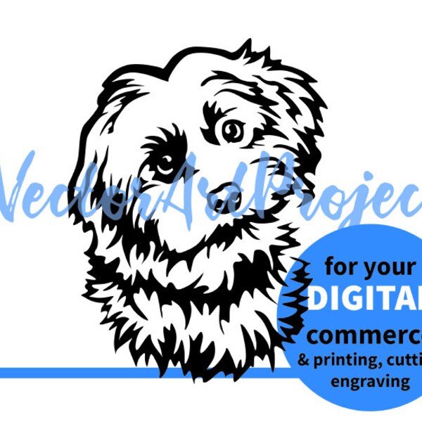 Cavapoo face svg - Etsy México