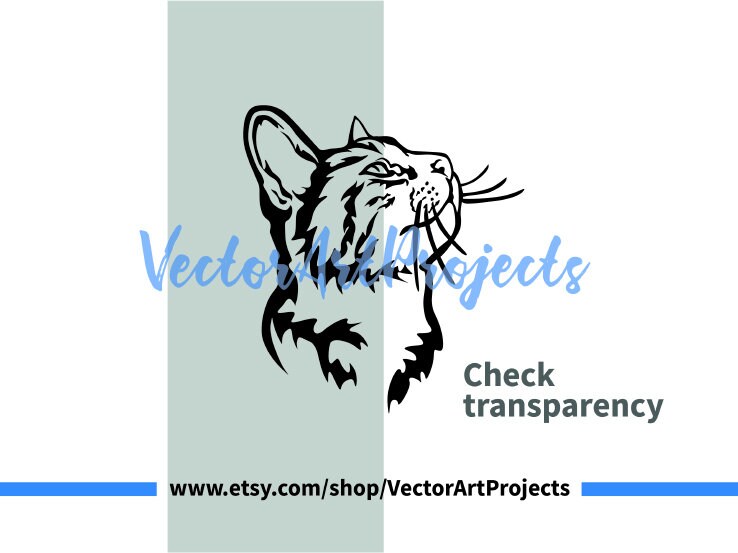 Cute Tabby Cat Svg Clip Art Illustration Tabby Cat Cut File - Etsy