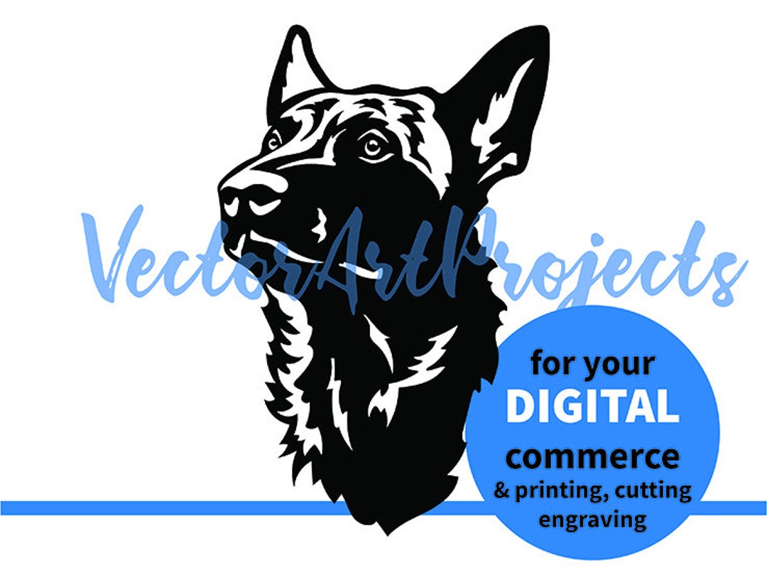 Dutch Shepherd Svg Dog Face Vector Clip Art Design, Dutch Shepherd ...