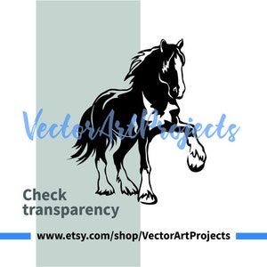 Shire Horse Svg Clip Art Icon, Draft Horse Vector Graphic Art Horse ...