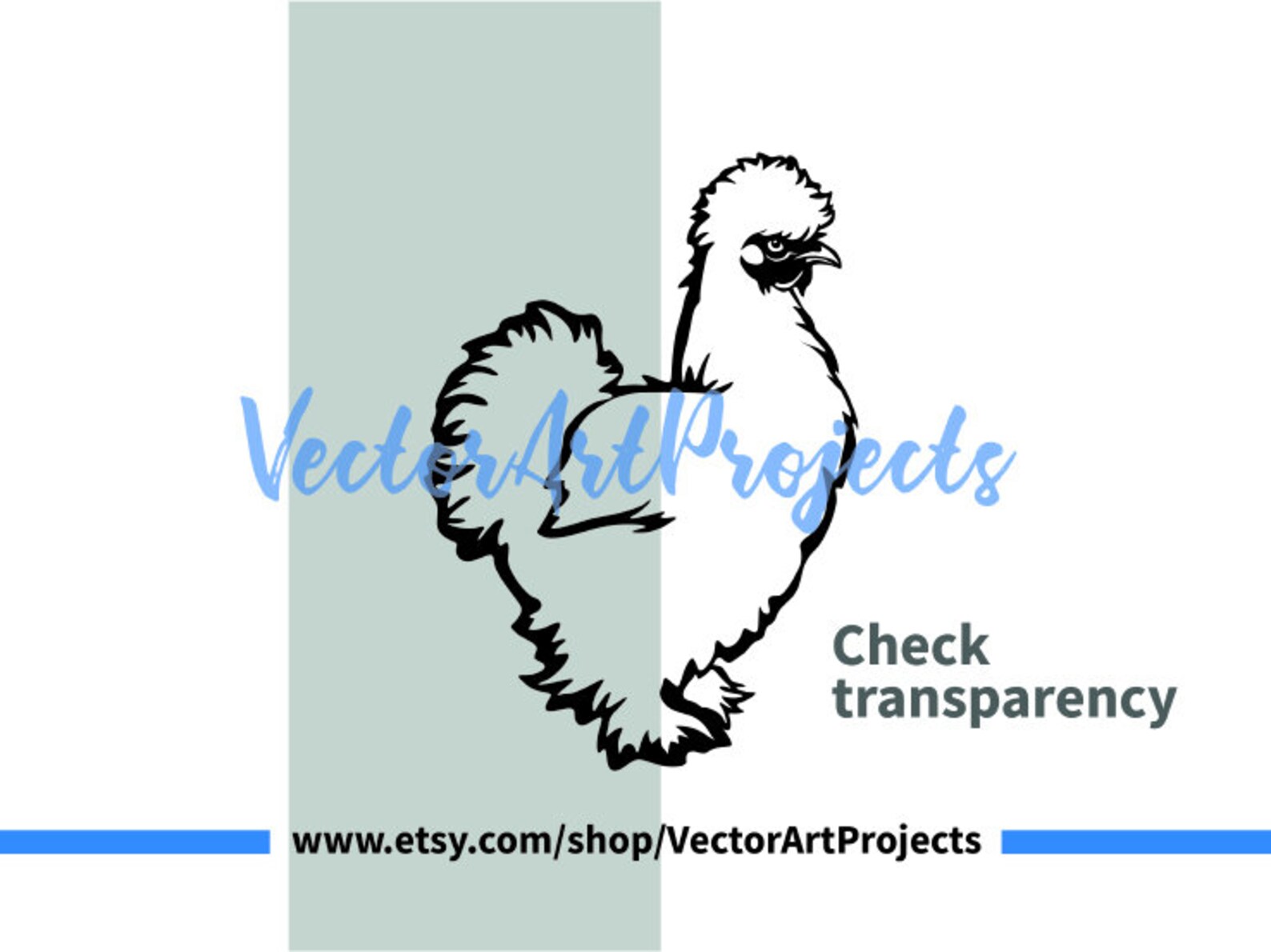 Silkie Bantam Chicken Svg Design Silkie Clip Art Cut File - Etsy