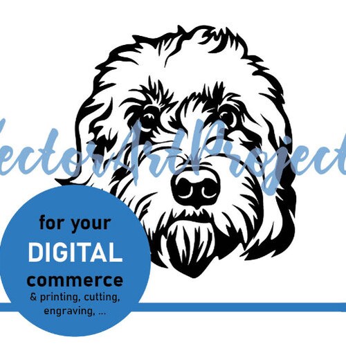 Cockapoo Svg Vector Art Portrait Cockapoodle Clipart - Etsy UK